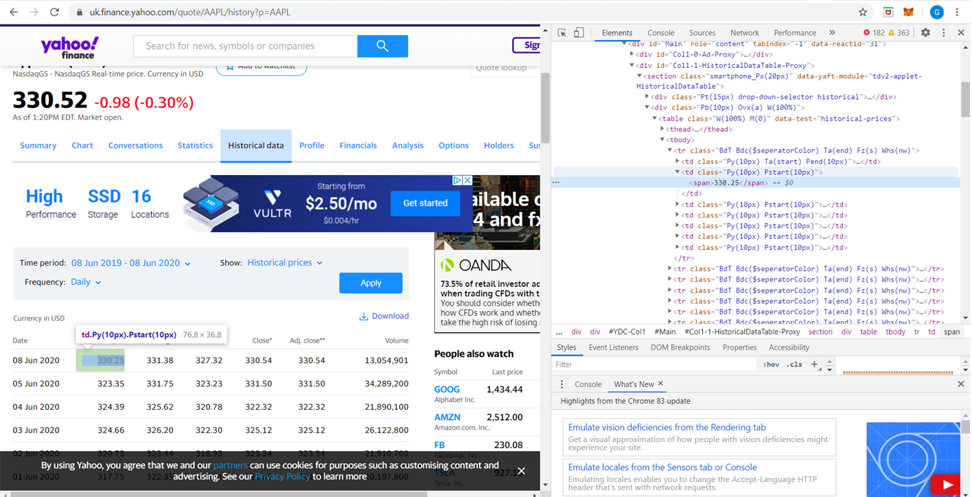 yfinance Library - A Complete Guide - AlgoTrading101 Blog